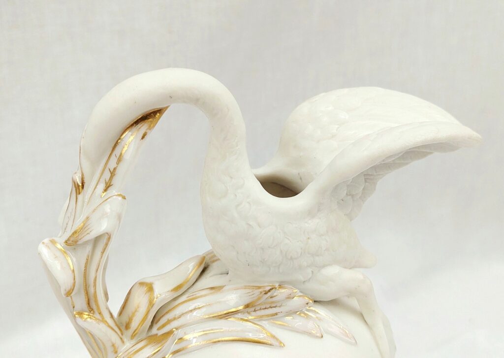 Superb c1825 H & R Daniel Swan Lipped Bisque Porcelain Ewer Vase ...