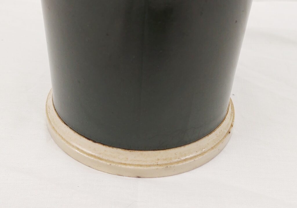 Victorian Green Ceramic Lidded Pharmaceutical Container - Sally Antiques