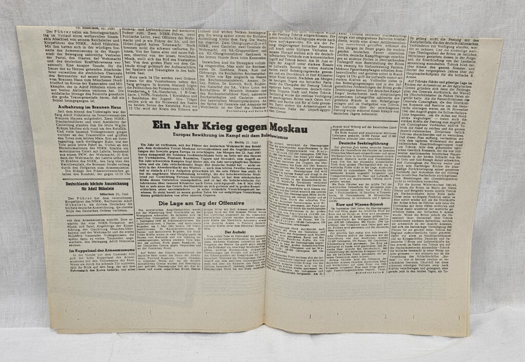 WW2 German Newspaper Volkischer Beobachter June 1942 - Sally Antiques