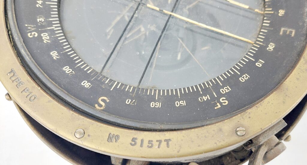WW2 Type P10 RAF Spitfire Aircraft Cockpit Compass - Sally Antiques