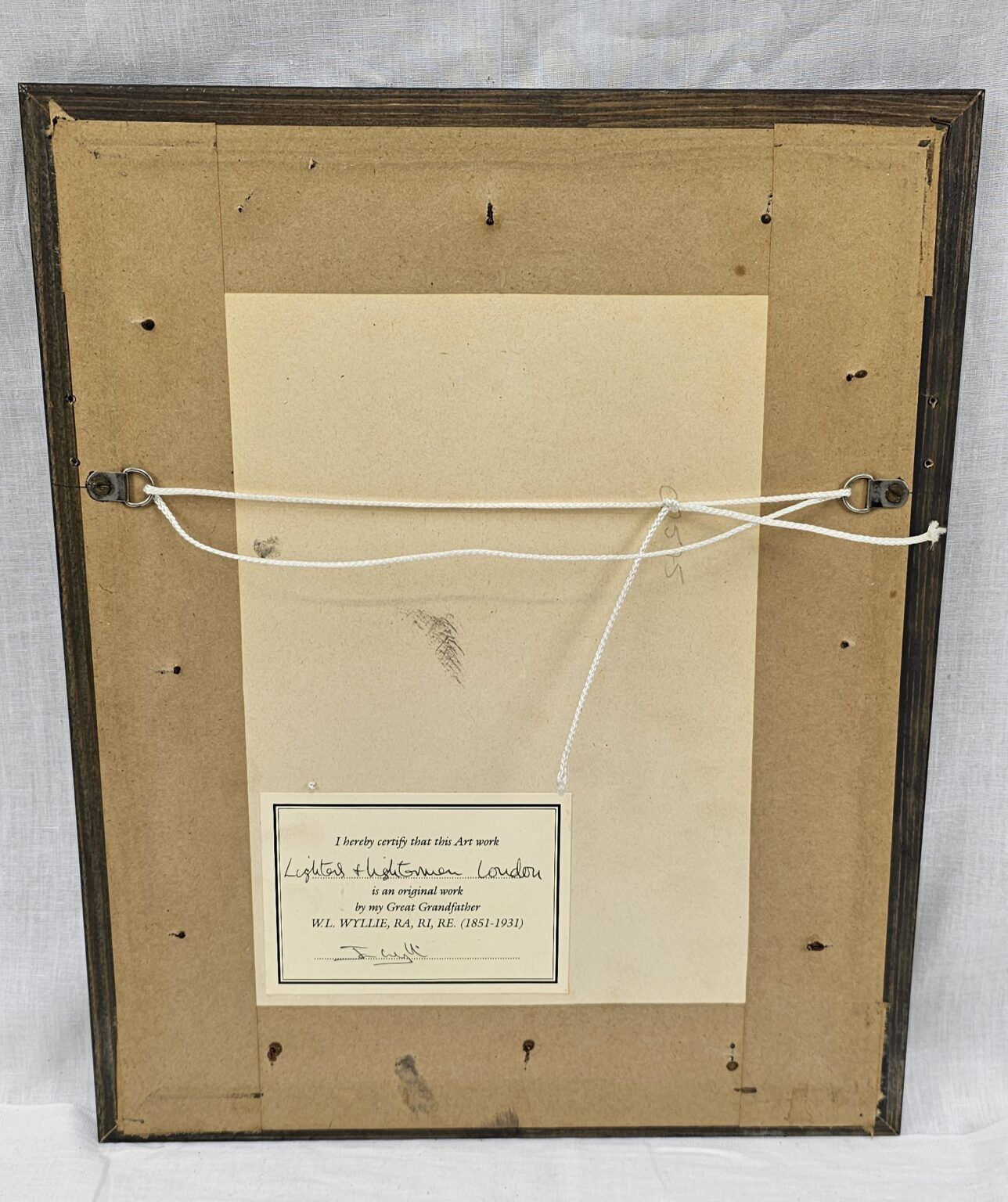 William Lionel Wyllie RA (1851-1931) Pencil Sketch Lighters, Lightmen ...