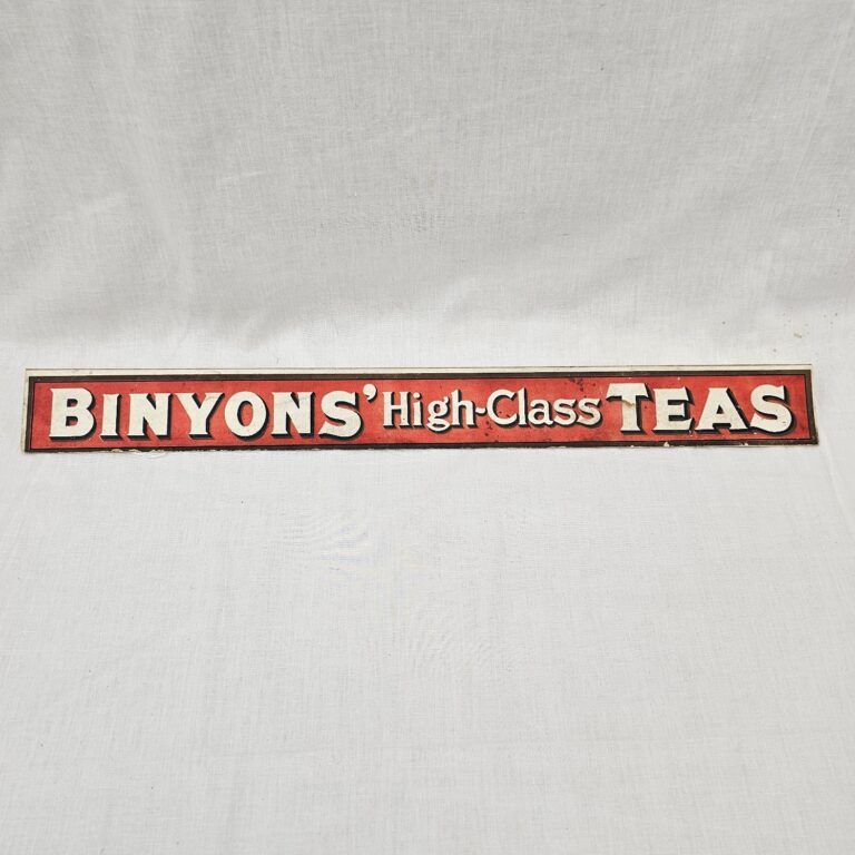 1920s Binyons' High Class Teas Cardboard Shop Counter Sign - Sally Antiques