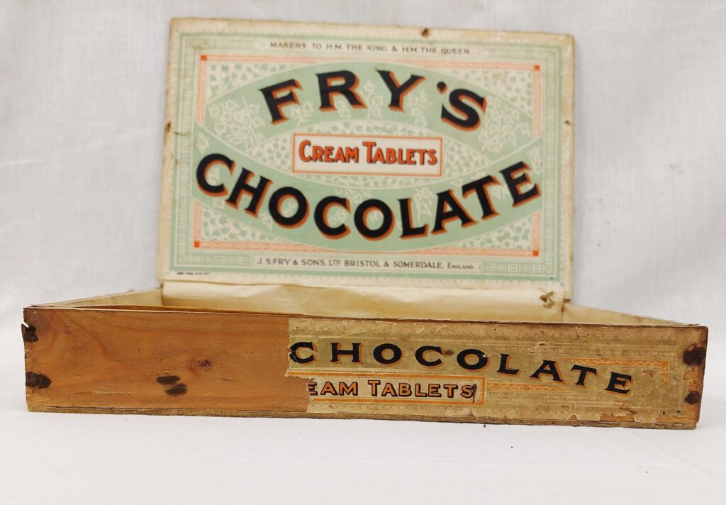 1920s Frys Cream Tablets Wooden Shop Retail Advertising Box - Sally ...