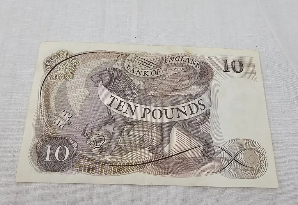 1964 A38 J. Q. Hollom Ten Pound Note - Sally Antiques