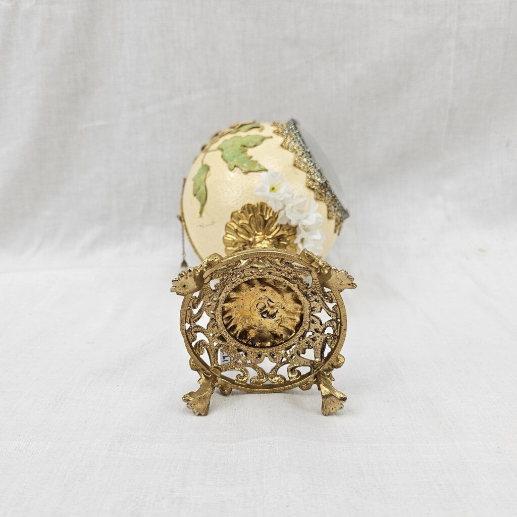 1970s Ostrich Egg Clock - Sally Antiques