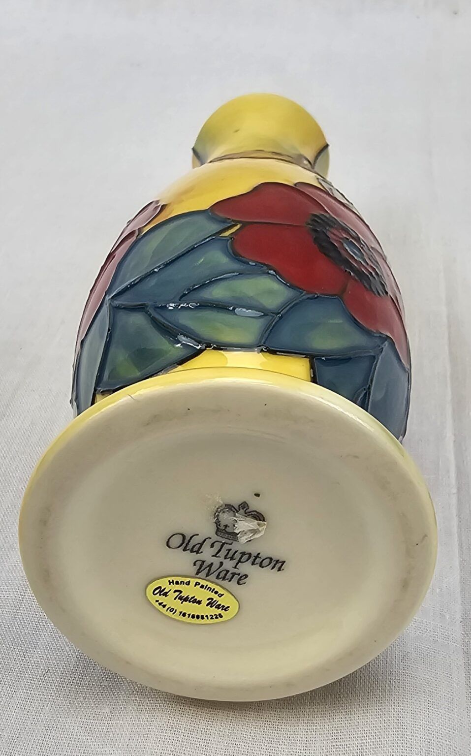 Boxed Old Tupton Ware Poppy Pattern Vase - Sally Antiques