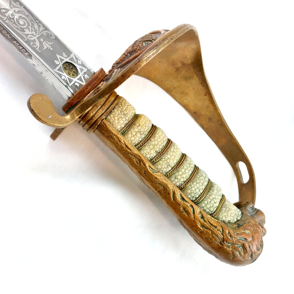 British, 1827 Pattern Royal Navy Officers Dress Sword & Scabbard, Kings ...
