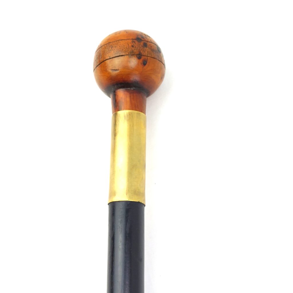 Victorian Elegant Sword Stick with a Wooden Ball Grip - Sally Antiques