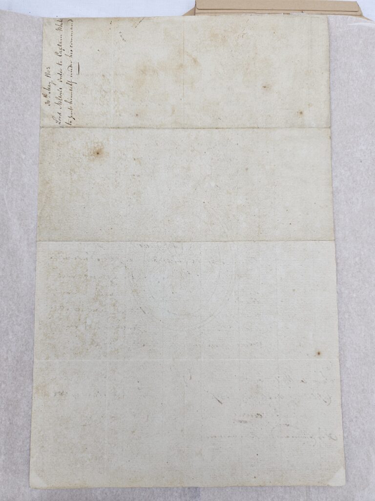 Large And Important 1803 Dated Letter Signed By Admiral Lord Horatio ...
