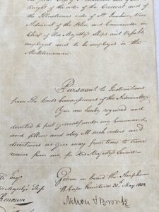 Large And Important 1803 Dated Letter Signed By Admiral Lord Horatio ...
