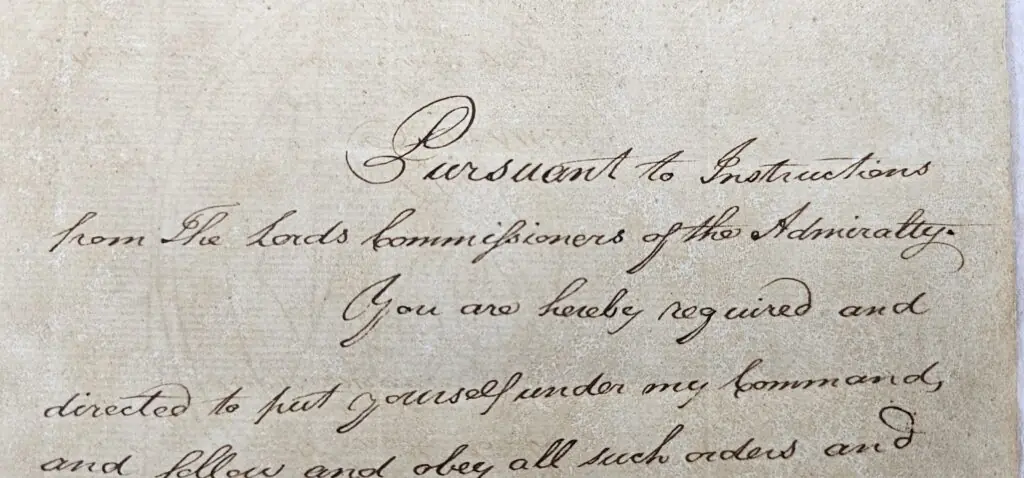 Large And Important 1803 Dated Letter Signed By Admiral Lord Horatio ...