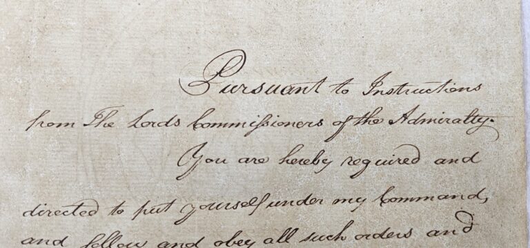 Large And Important 1803 Dated Letter Signed By Admiral Lord Horatio ...