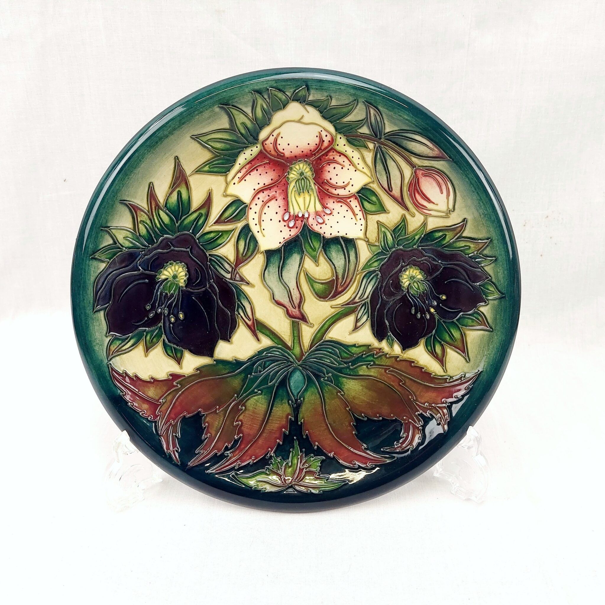 Moorcroft Floral Tubelined Charger Plate - Sally Antiques