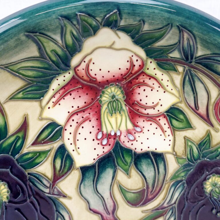 Moorcroft Floral Tubelined Charger Plate - Sally Antiques
