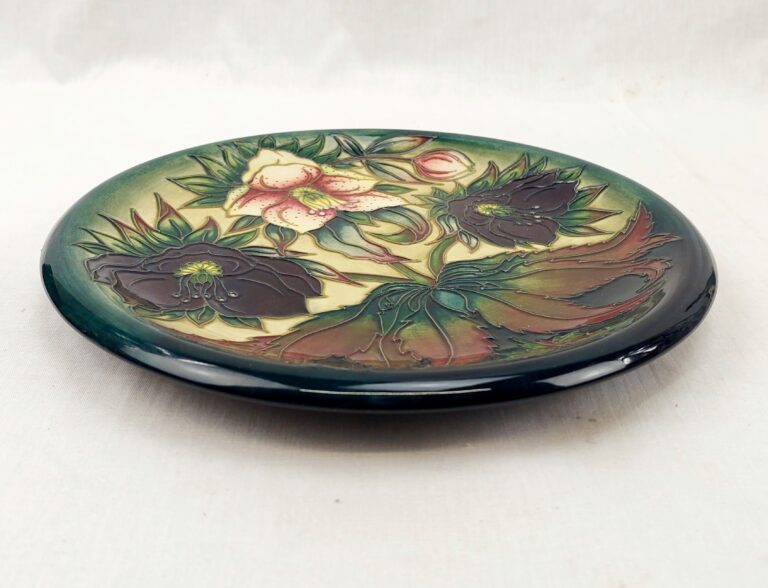 Moorcroft Floral Tubelined Charger Plate - Sally Antiques