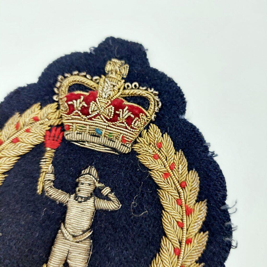 Post WW2 Observer Corps Officers Bullion Cap Badge - Sally Antiques