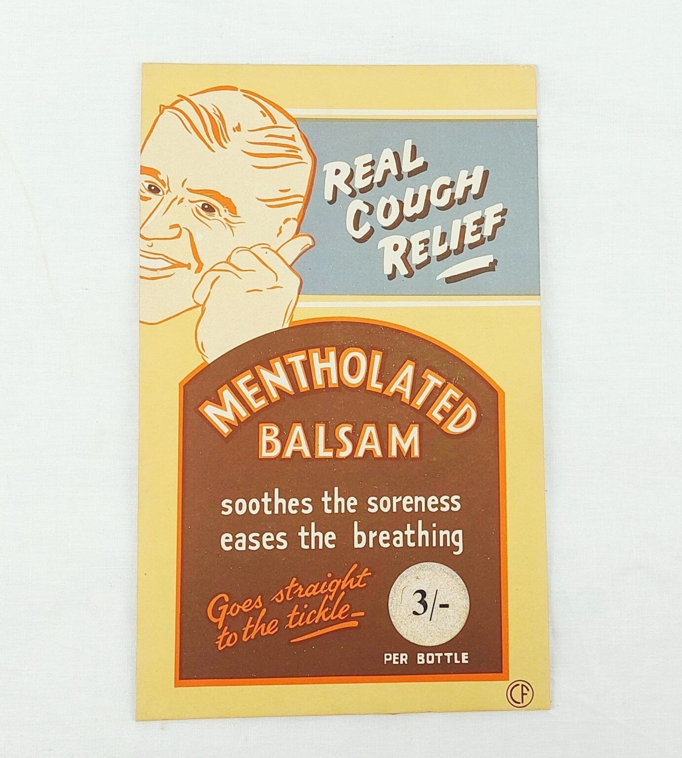 1950s Mentholated Balsam Shop Advertising Standee - Sally Antiques