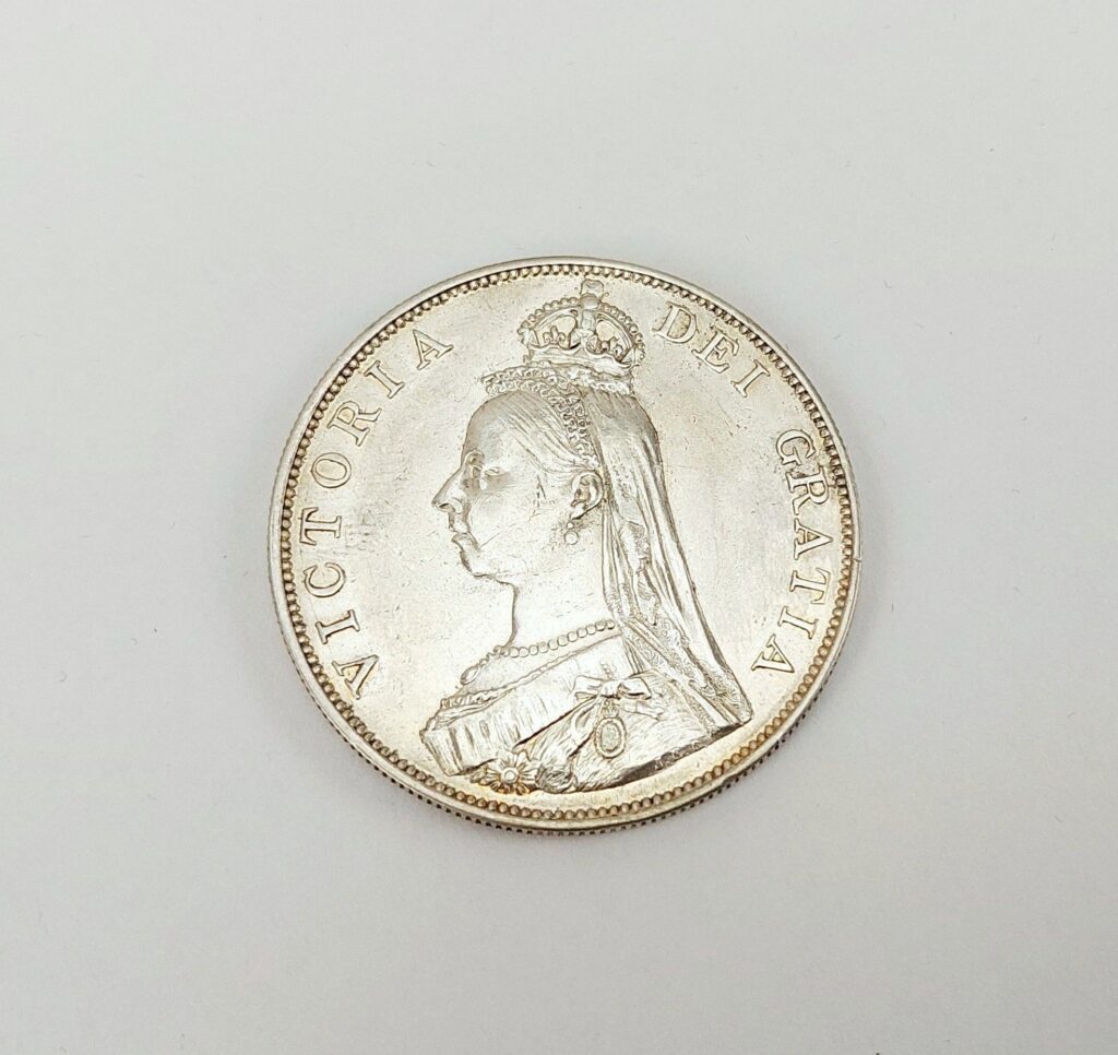 Cased Queen Victoria 1887 Silver Double Florin - Sally Antiques