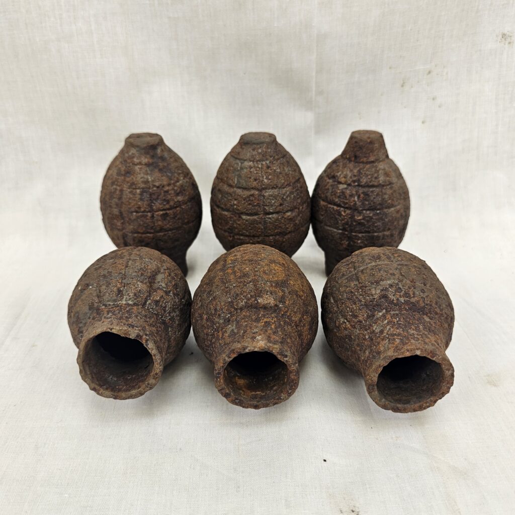 Inert WW1 c1915 French Lemon Grenade Shell Case - Sally Antiques