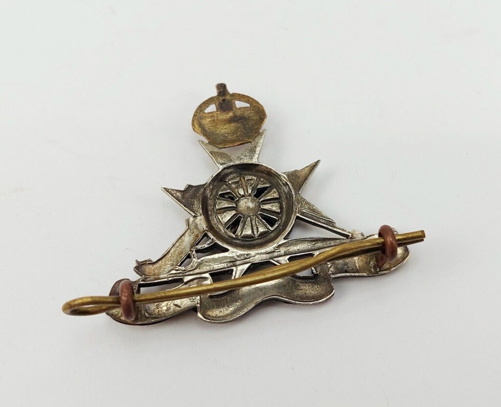 Kings Crown Royal Malta Artillery Cap Badge - Sally Antiques