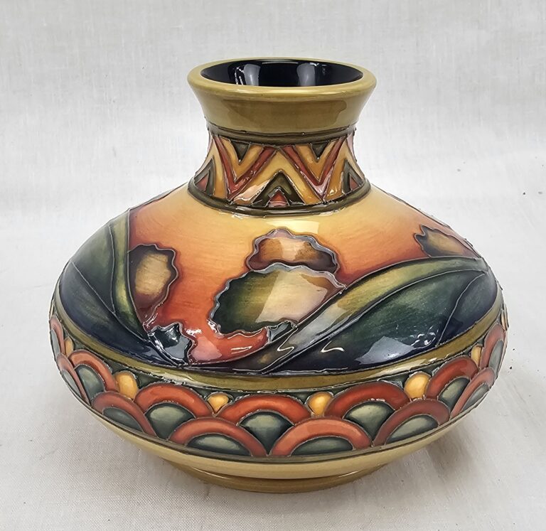 Moorcroft Pottery Second Dawn Eventide Squat Baluster Vase - Sally Antiques
