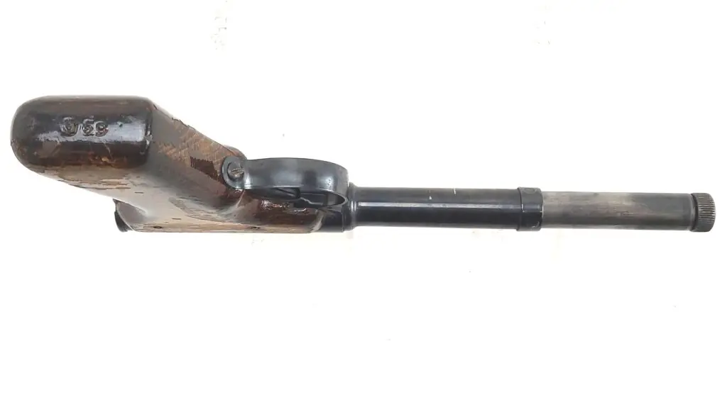 British, Diana Model Number 2 Gat Type Air Pistol, with smooth wooden ...