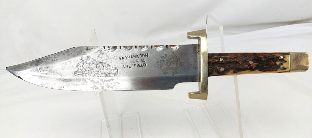 British Made for US, c1877, Very Large Clipped Point Bowie Knife, Made ...