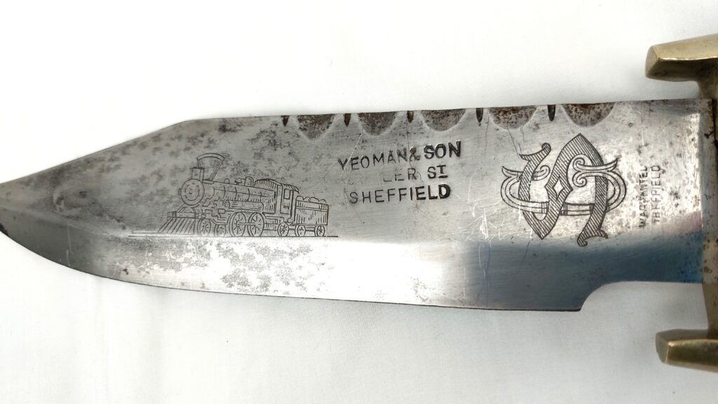 British Made for US, c1877, Very Large Clipped Point Bowie Knife, Made ...