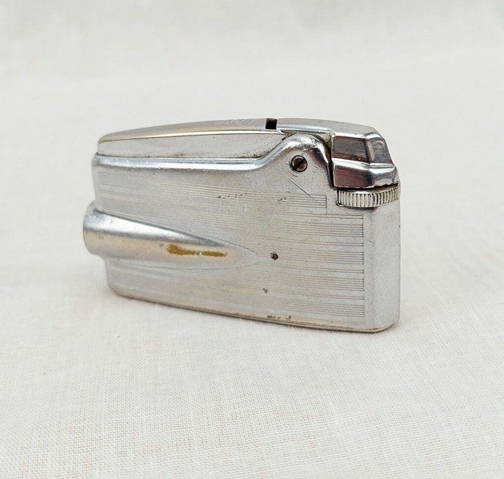 Vintage Art Deco Ronson Chromed Brass Lighter #2 - Sally Antiques