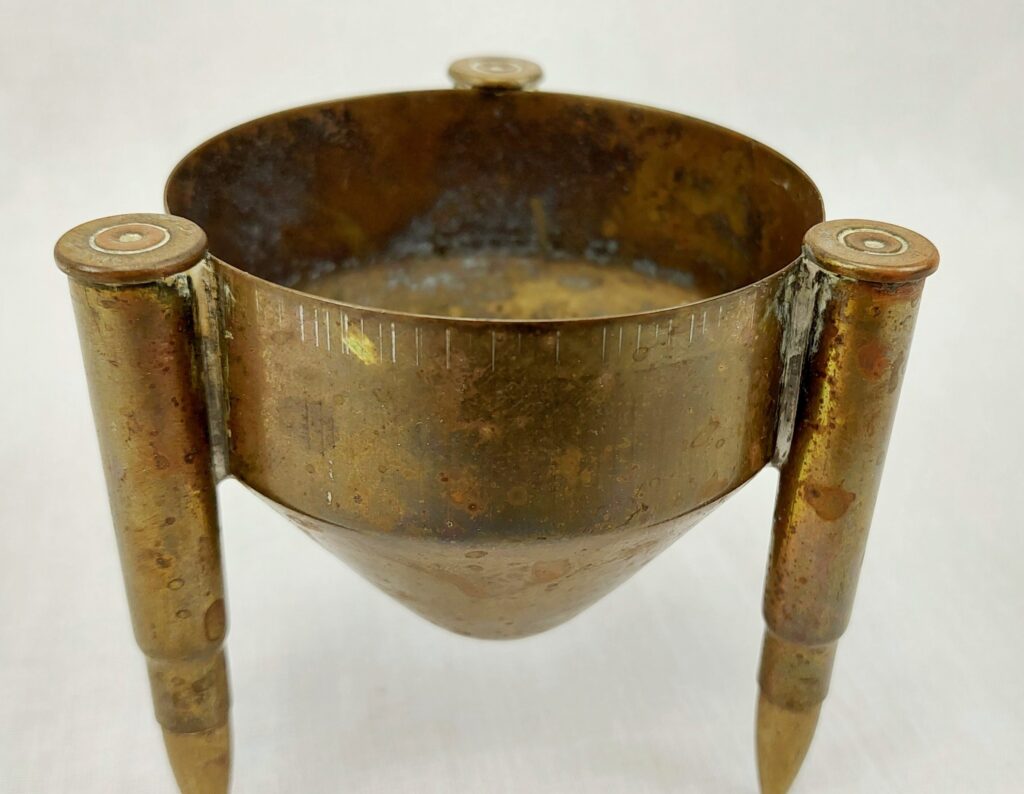 WW1 Trench Art Bullet Bowl 1915 Battle Of Jenikoj - Sally Antiques