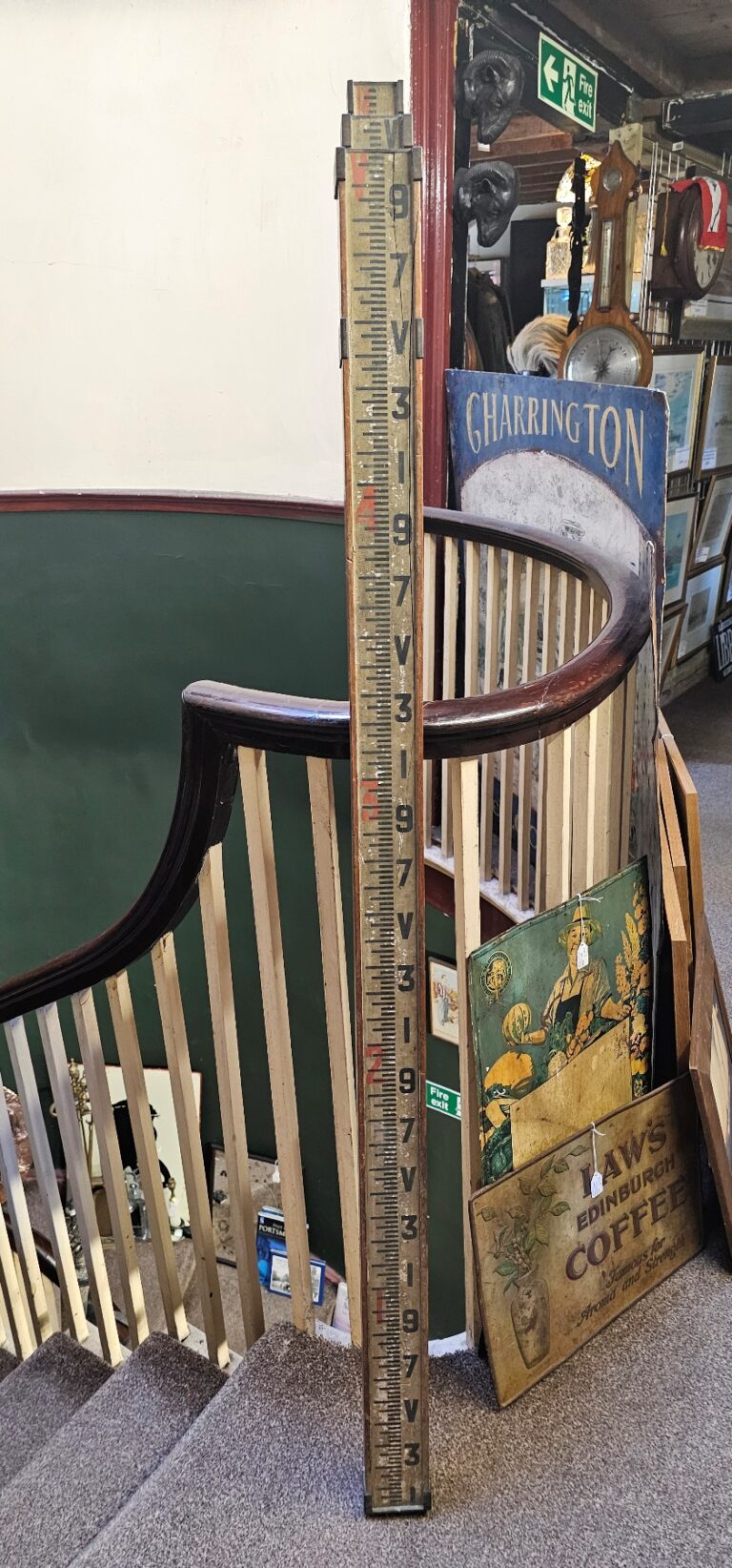 A Vintage Height or Survey Staff/Measuring Rod or Leveling staff #1 ...