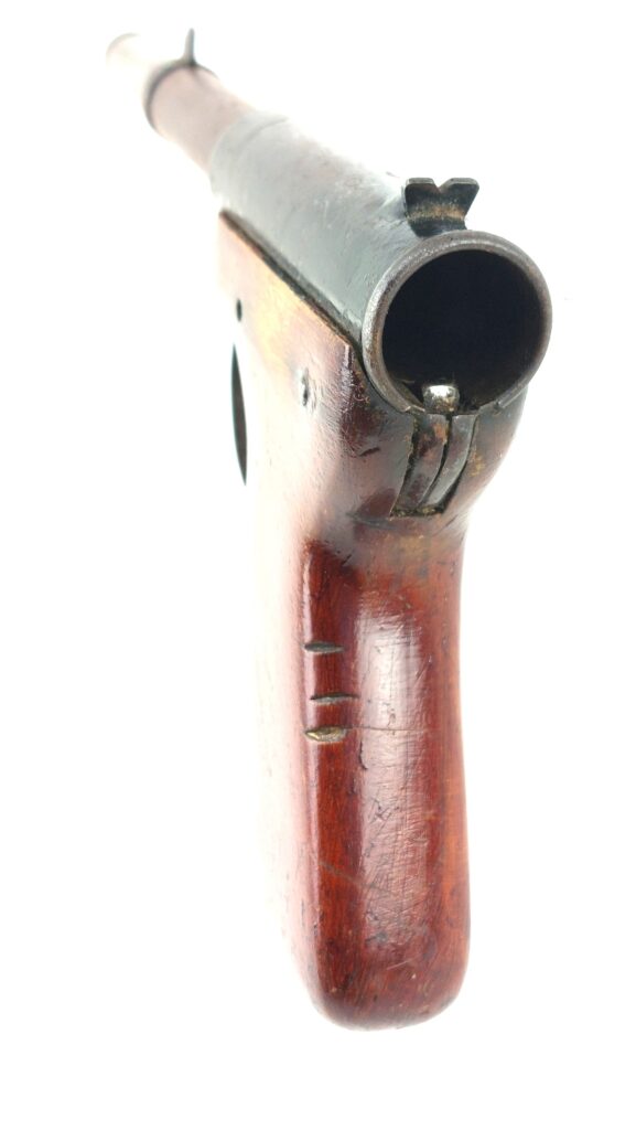 British, Diana Model Number 2 Gat Type Air Pistol, with smooth wooden ...
