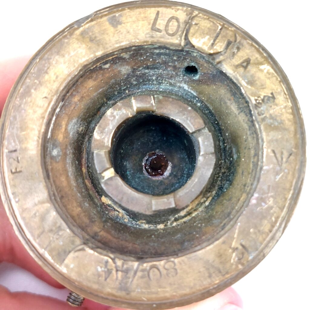 British, WW1, 80/44 Brass Time Fuse - Sally Antiques