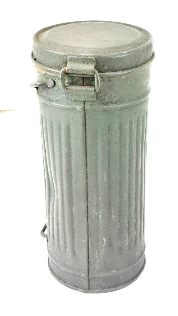 British WW2 Civilian Gas Mask Dated 1941, with WW2 German Long Gas Mask ...