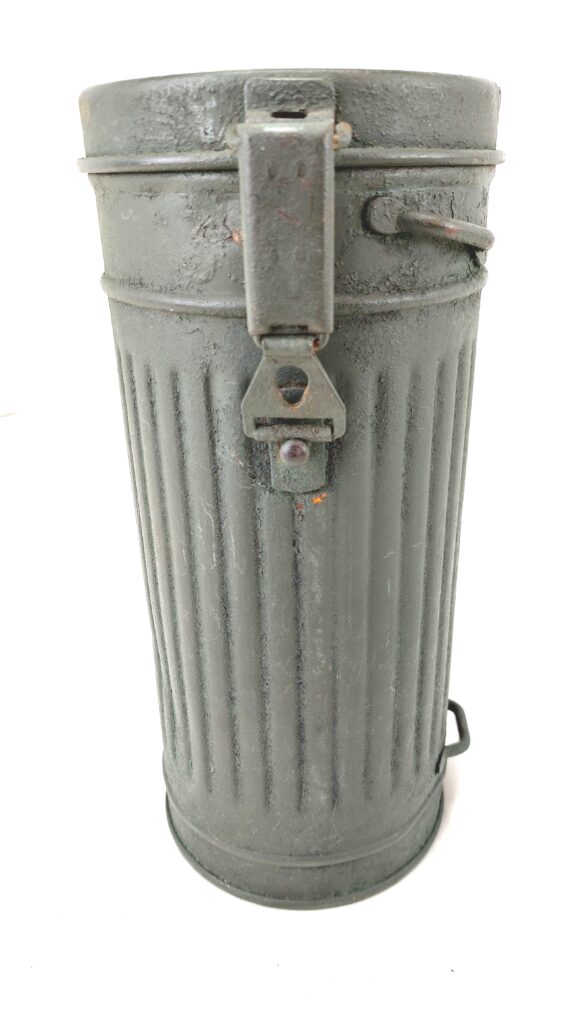 British WW2 Civilian Gas Mask Dated 1941, with WW2 German Long Gas Mask ...