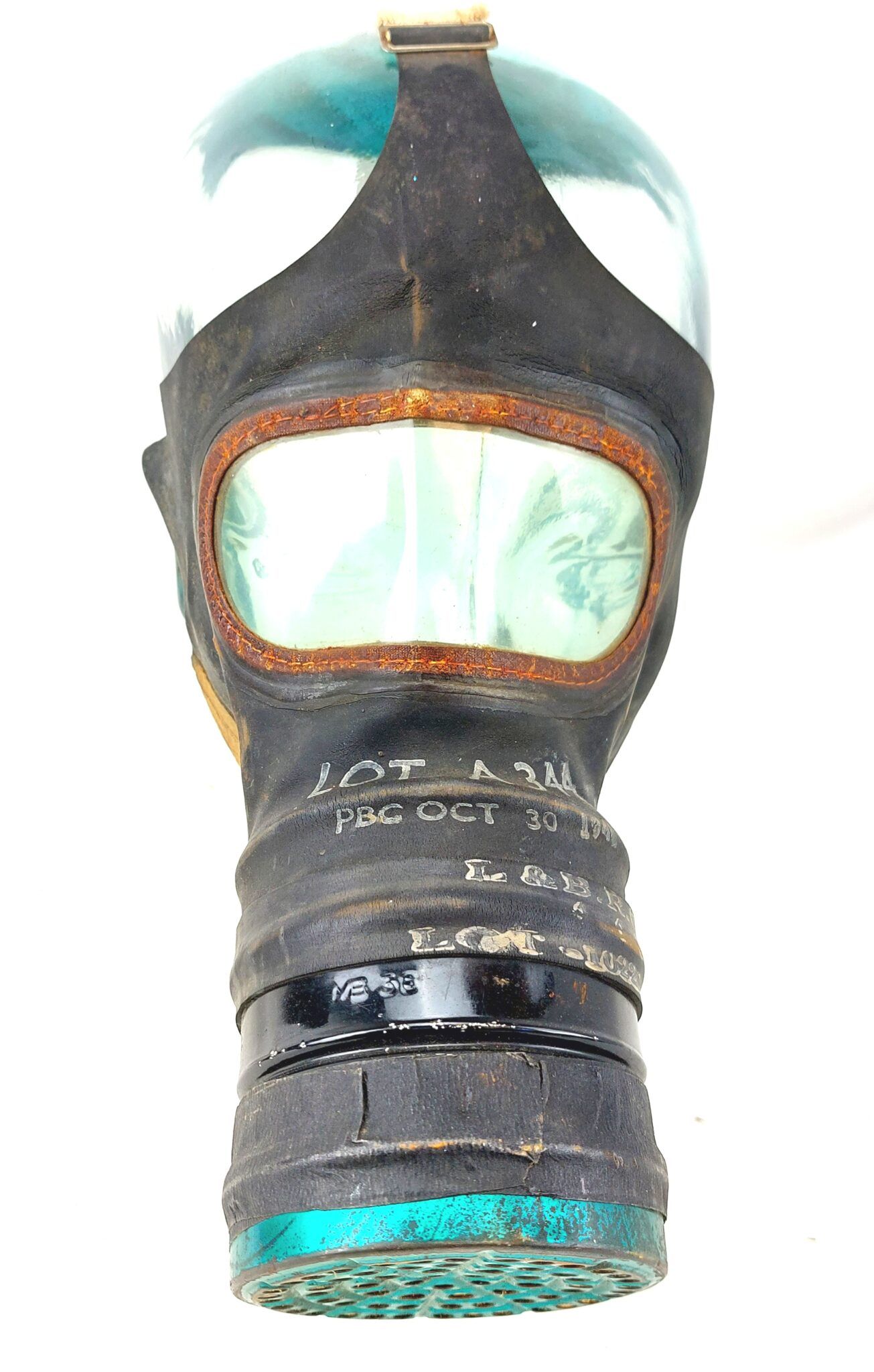 British WW2 Civilian Gas Mask Dated 1941, with WW2 German Long Gas Mask ...