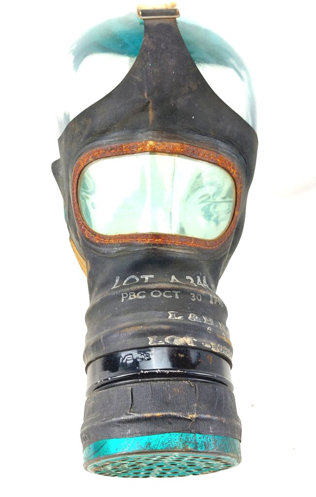 British WW2 Civilian Gas Mask Dated 1941, with WW2 German Long Gas Mask ...