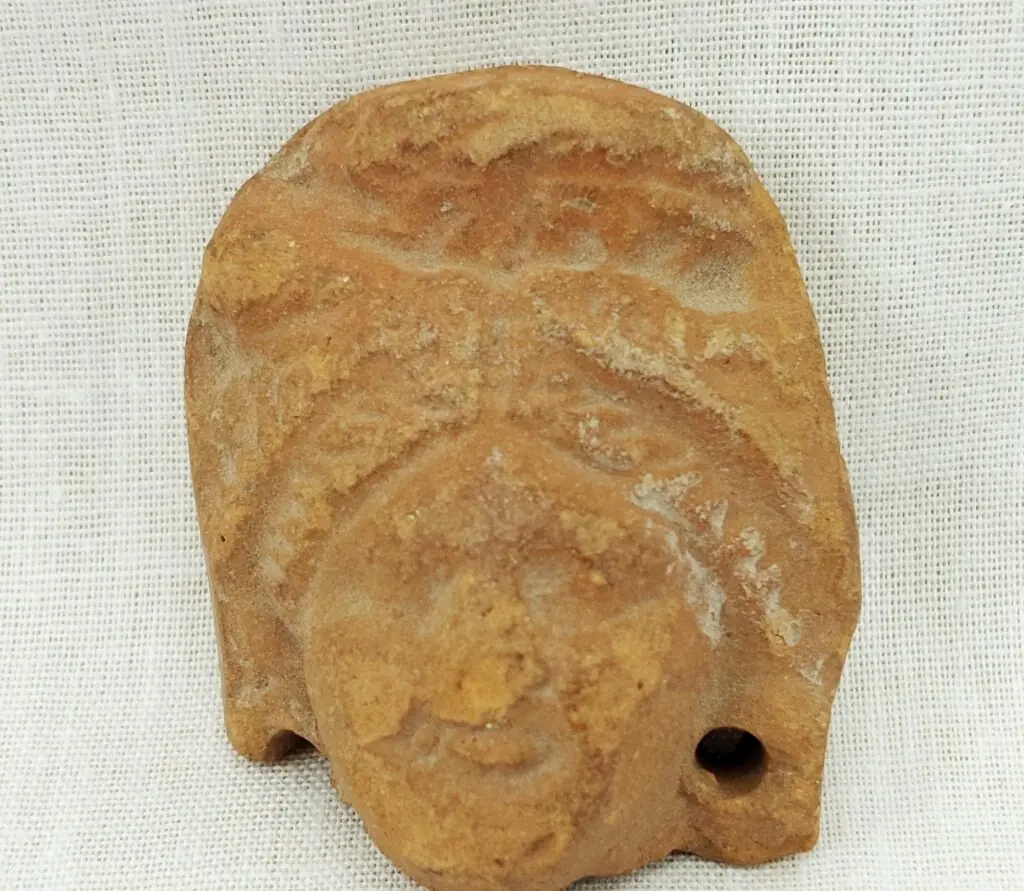 Circa 400 BC Ancient Greek Terracotta Miniature Mask - Sally Antiques