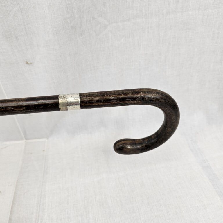 Edwardian Silver Ferrel Walking Cane #2 - Sally Antiques