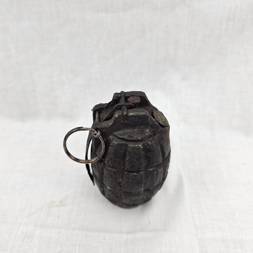 Inert WW1 Mills Bomb No.5 Hand Grenade with Unusual Plug - Sally Antiques