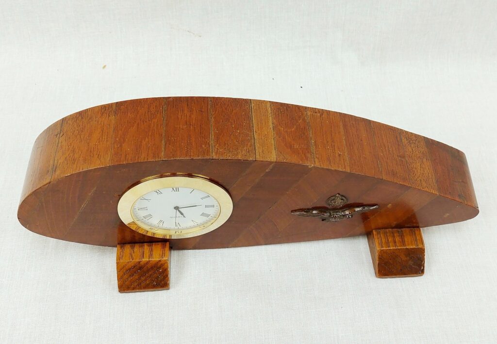 WW1 Laminated Propeller Section With Quartz Clock And RAF Badge - Sally ...