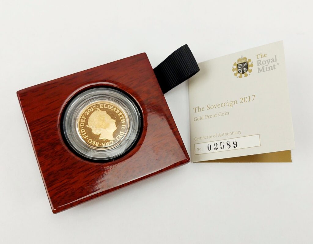 Cased 2017 Royal Mint Gold Full Sovereign - Sally Antiques