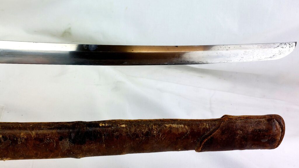 Japanese, WW2, Army Shin Gunto Sword and Saya (Scabbard) with Leather ...