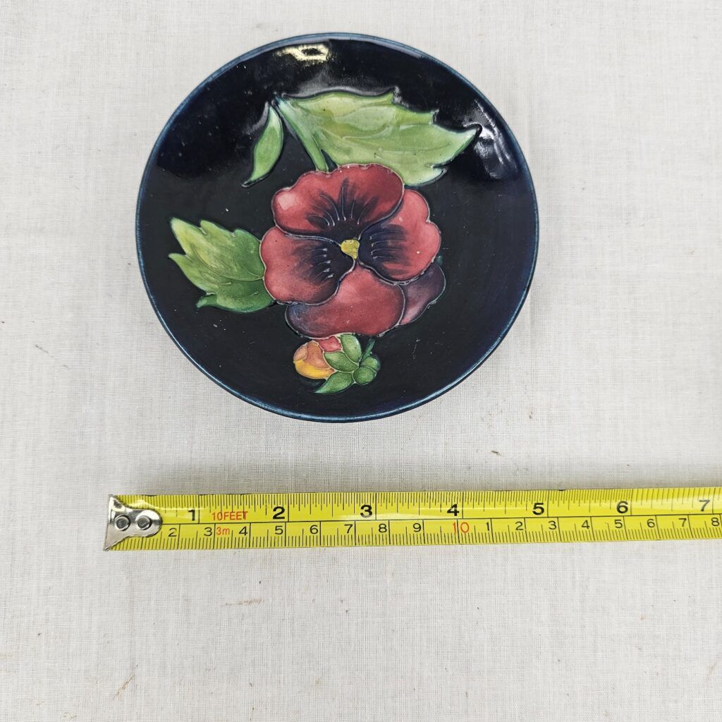 Moorcroft Small Pansy Pattern Cobalt Blue Ground Circular Dish - Sally ...