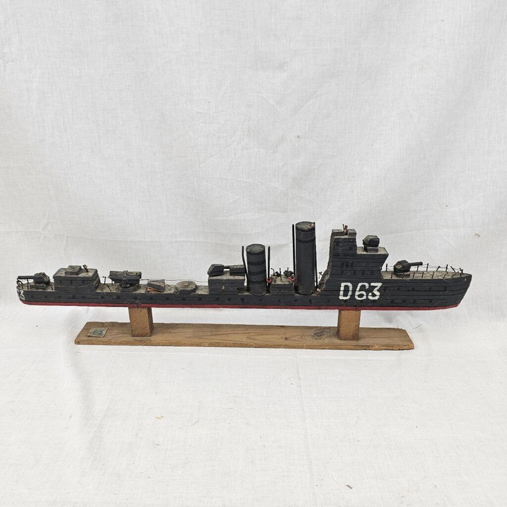 Sailor Made Model Of HMS Verity D63 1918 W Class Destroyer - Sally Antiques