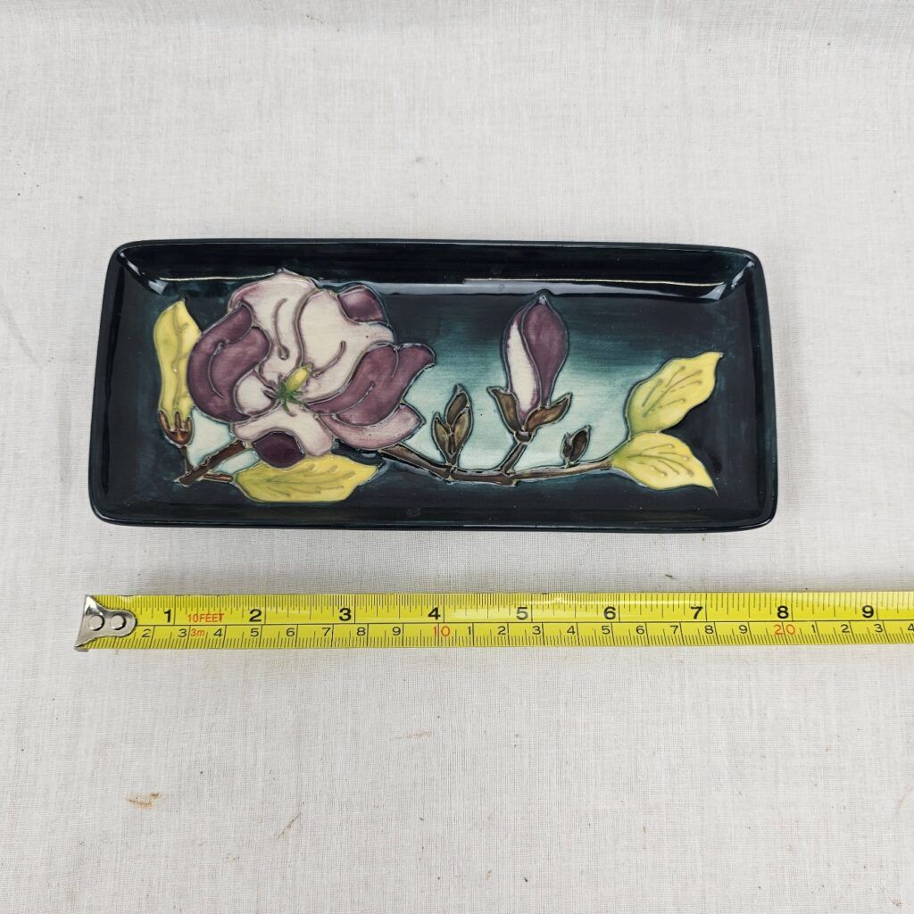 Small Moorcroft Magnolia Pattern Tray - Sally Antiques