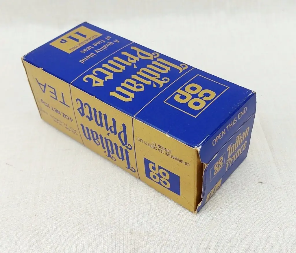 Vintage Full Unopened Packet Of Co-Op Indian Prince Tea - Sally Antiques