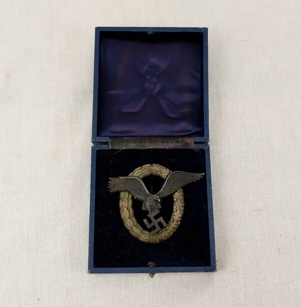 WW2 German Luftwaffe Pilot/Observer Qualification Badge By C E Junker ...