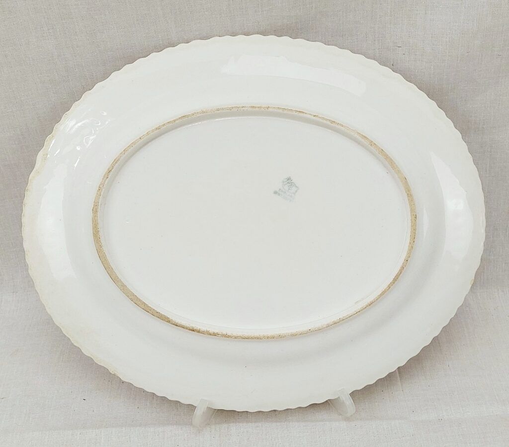 c1860 Charles Ford Blue, White And Gilt Porcelain Oval Plate - Sally ...