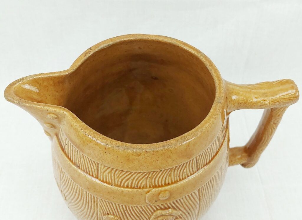 c1870 English Stoneware Honey Glaze Barrel Shop Display Jug New ...